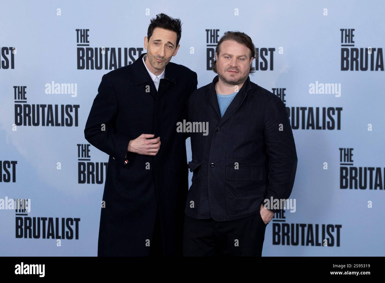 Director Brady Corbet and actor Adrien Brody attend 'The Brutalist ...