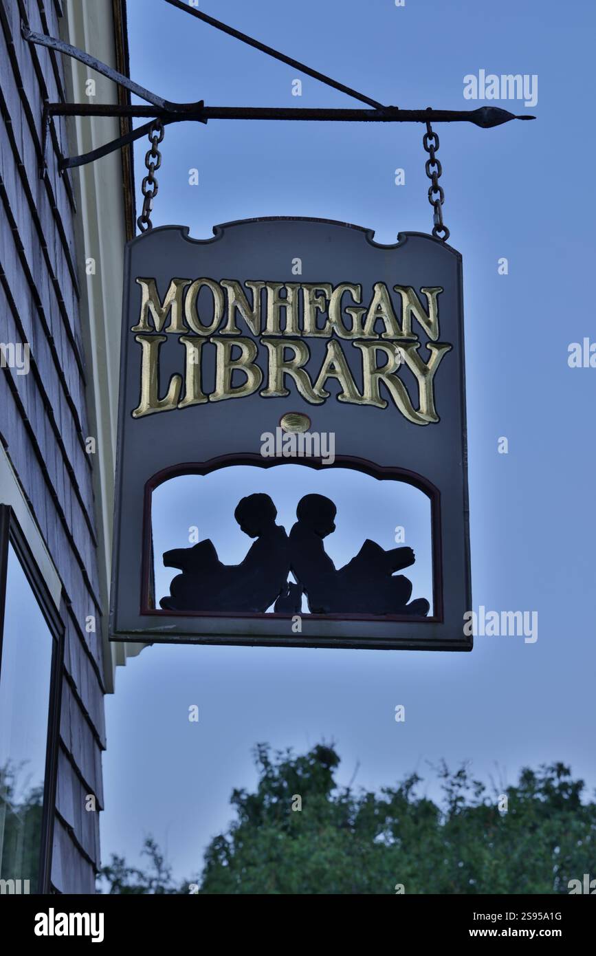 USA, Maine. Monhegan Island, The Monhegan Library Stock Photo - Alamy