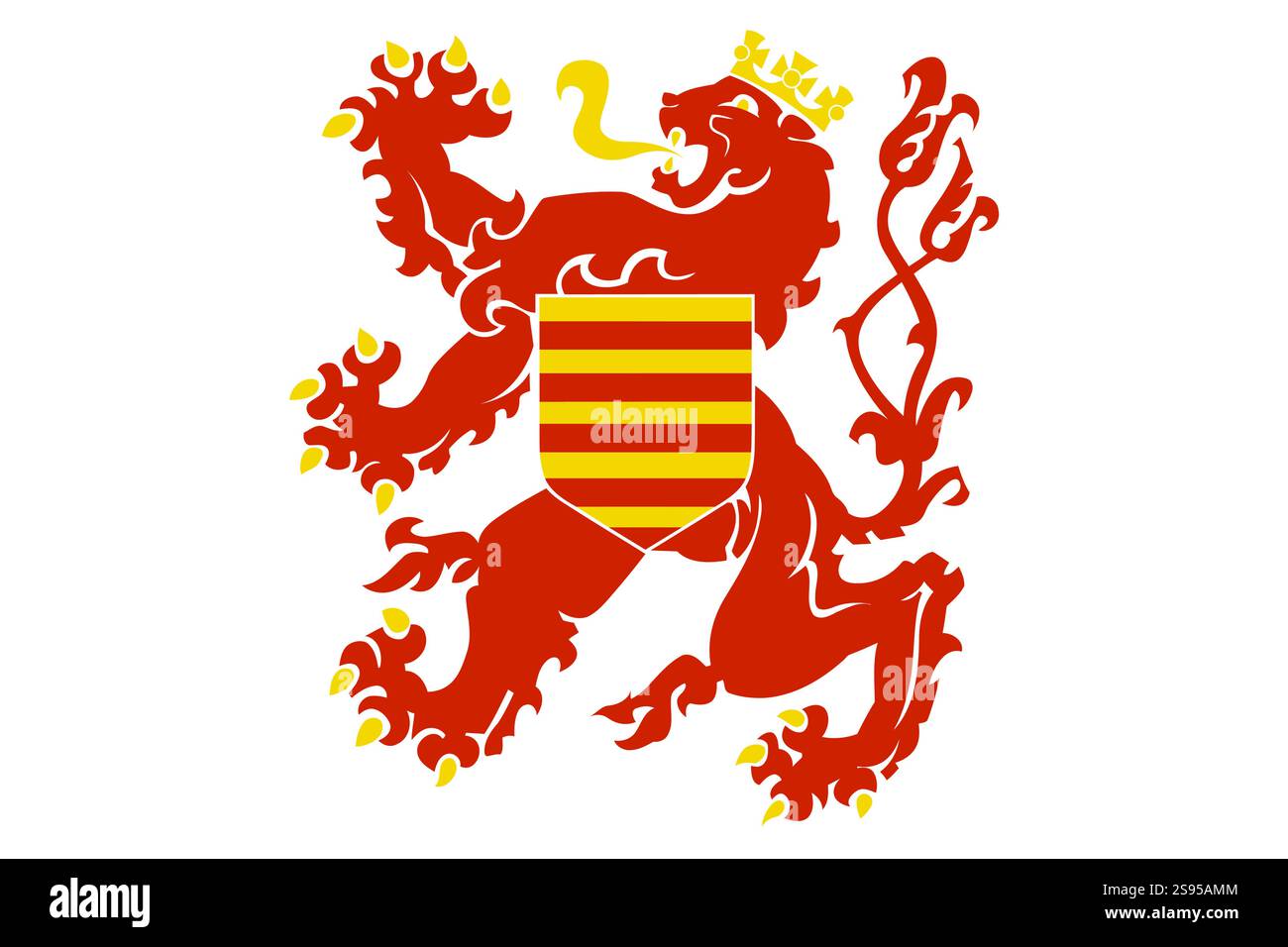 Flag of Limburg (Kingdom of Belgium, Flanders Region Stock Vector Image ...