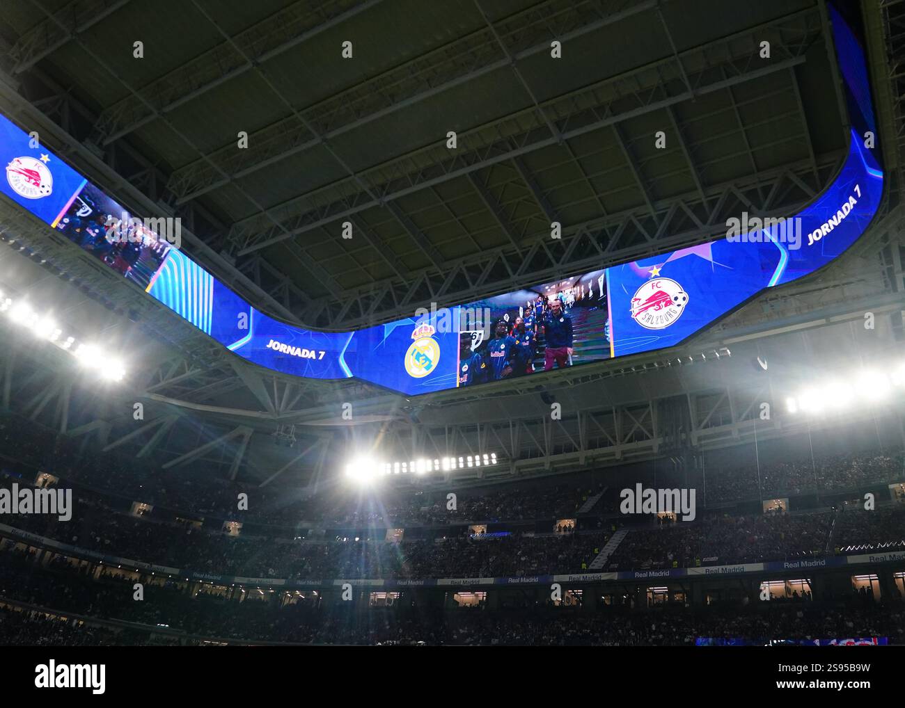 Santiago Bernabéu score during the UEFA Champions League match between ...