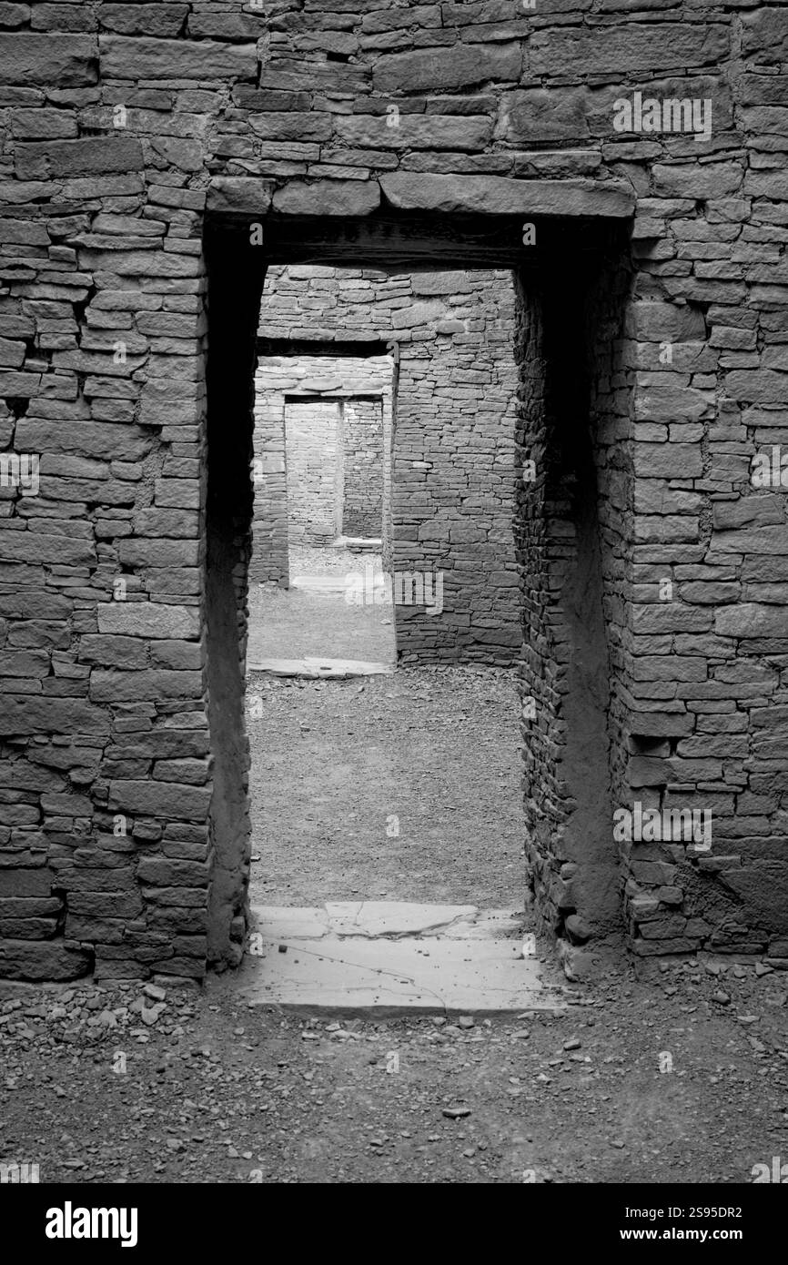 New Mexico, Chaco Culture National Historic Park. Chaco Canyon, home of ...
