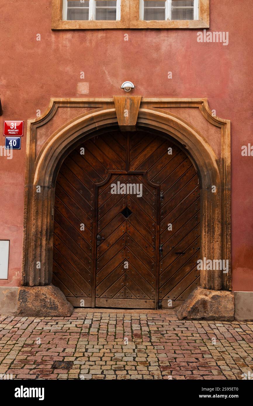 Engraved wooden doors of an old classic door. Antique wooden textures ...