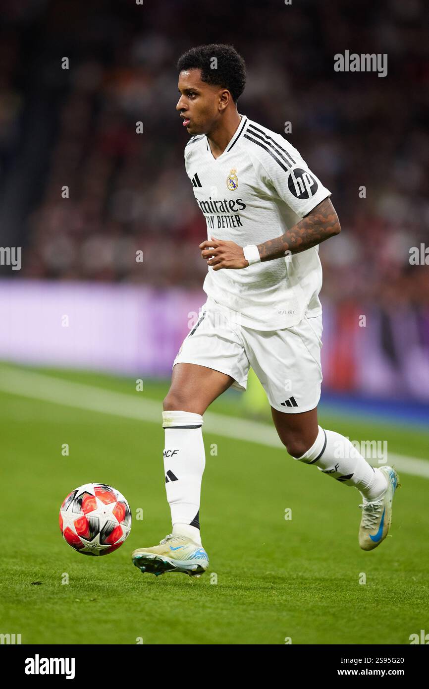 MADRID, SPAIN - JANUARY 22: Rodrigo Goes of Real Madrid during the UEFA ...