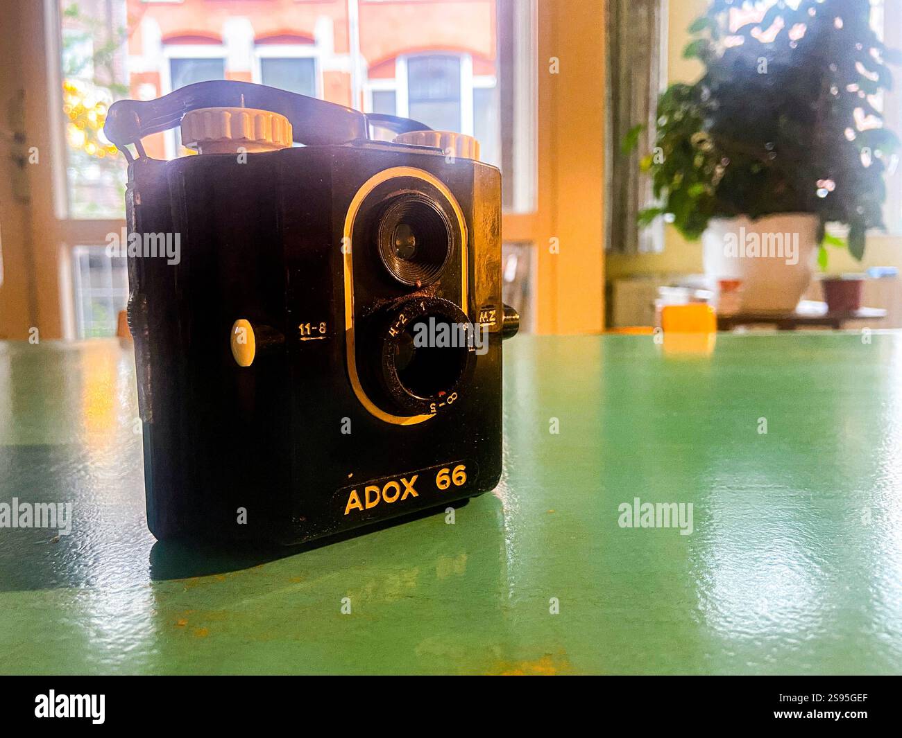 Vintage, Analog Medium Format ADOX 66 Camera on Table. Tilburg ...