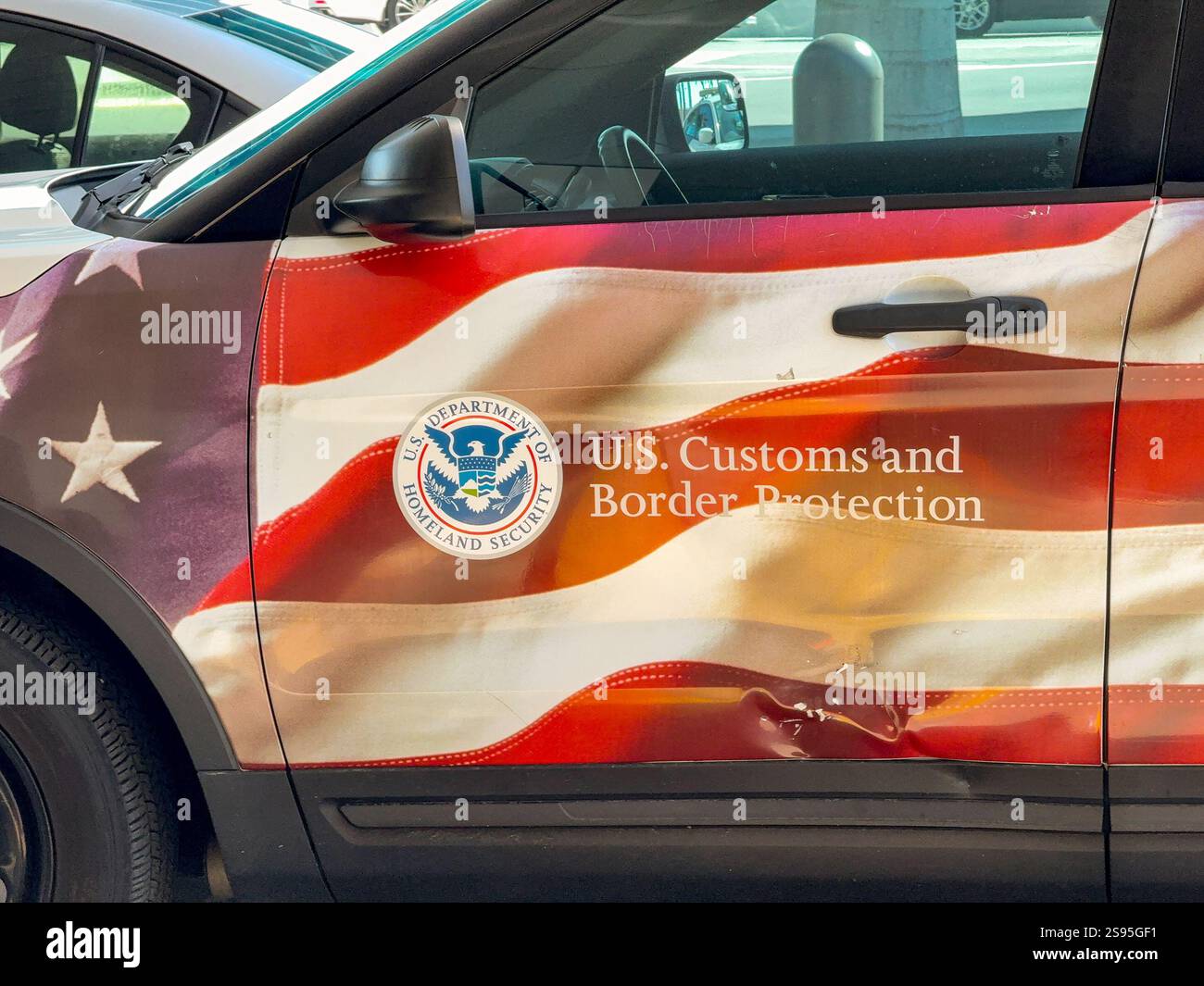 Miami, Florida, USA - 4 January 2024: Vehicle used by the US Customs ...