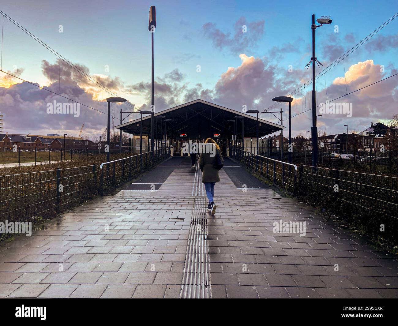Entrance towards Metro and Subway Station at Vlaardingen, Netherlands ...