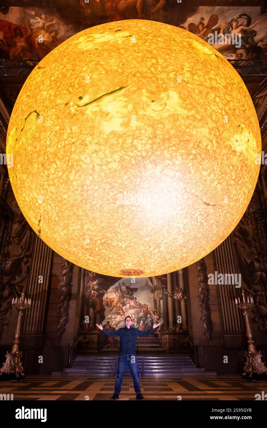 London, UK. 24 January 2025. ‘Helios’ by artist Luke Jerram (pictured ...