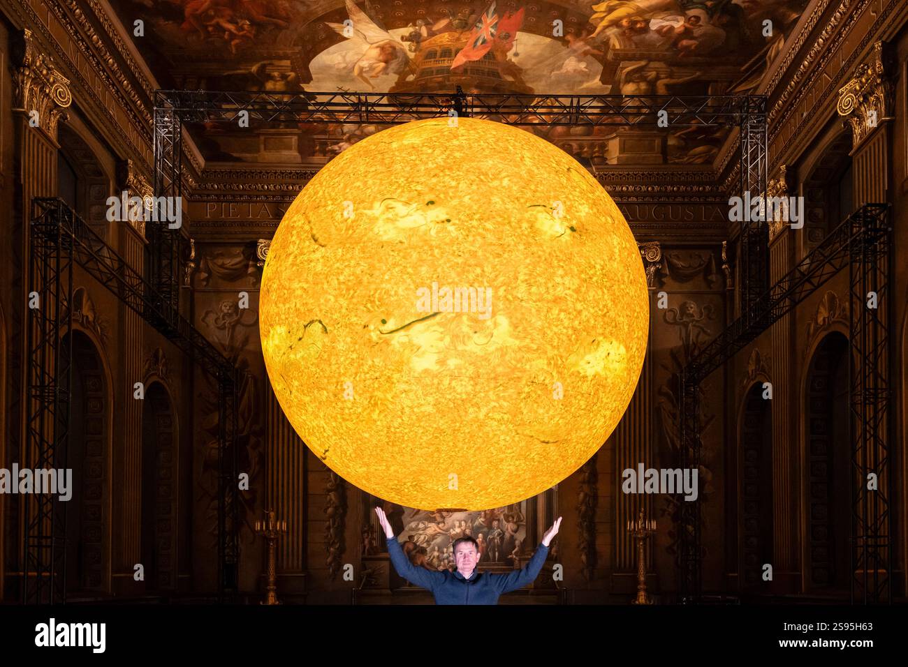 London, UK. 24 January 2025. ‘Helios’ by artist Luke Jerram (pictured ...