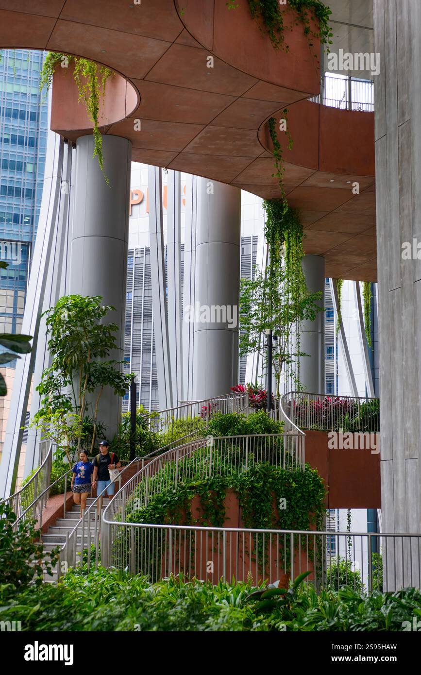 The CapitaSpring building in Downtown Core, Singapore, Southeast Asia ...
