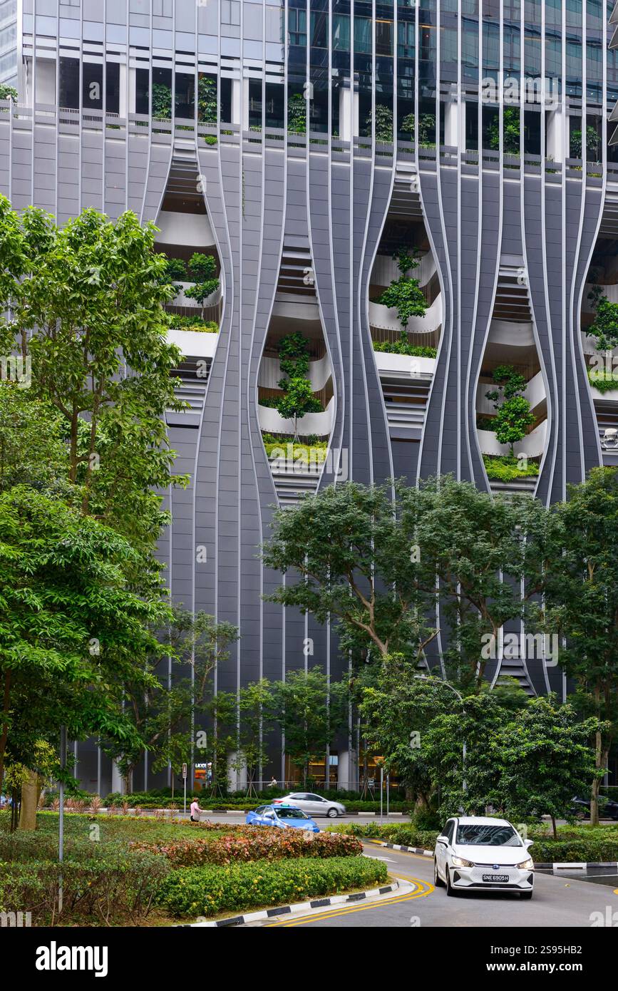 The CapitaSpring building in Downtown Core, Singapore, Southeast Asia ...