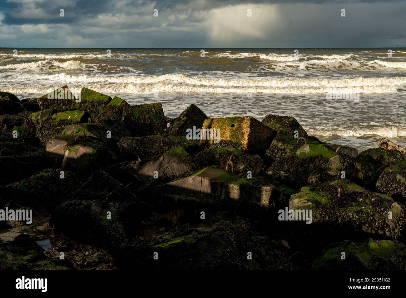 Stormy & Windy Weather, early January, at Hook of Holland Beach ...