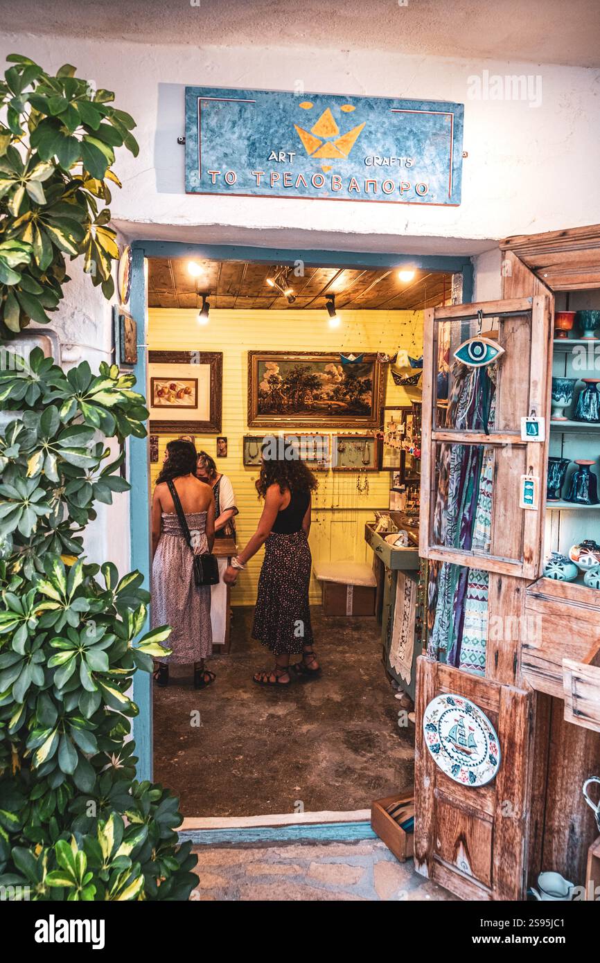 In the mountainous village of Manolates in Samos island in the Aegean ...