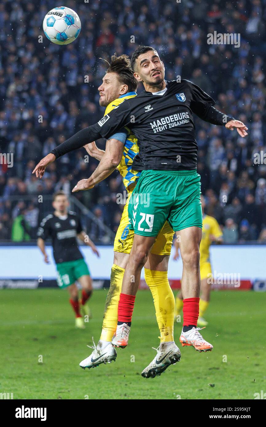 24 January 2025, Saxony-Anhalt, Magdeburg: Soccer: Bundesliga 2, 1. FC ...