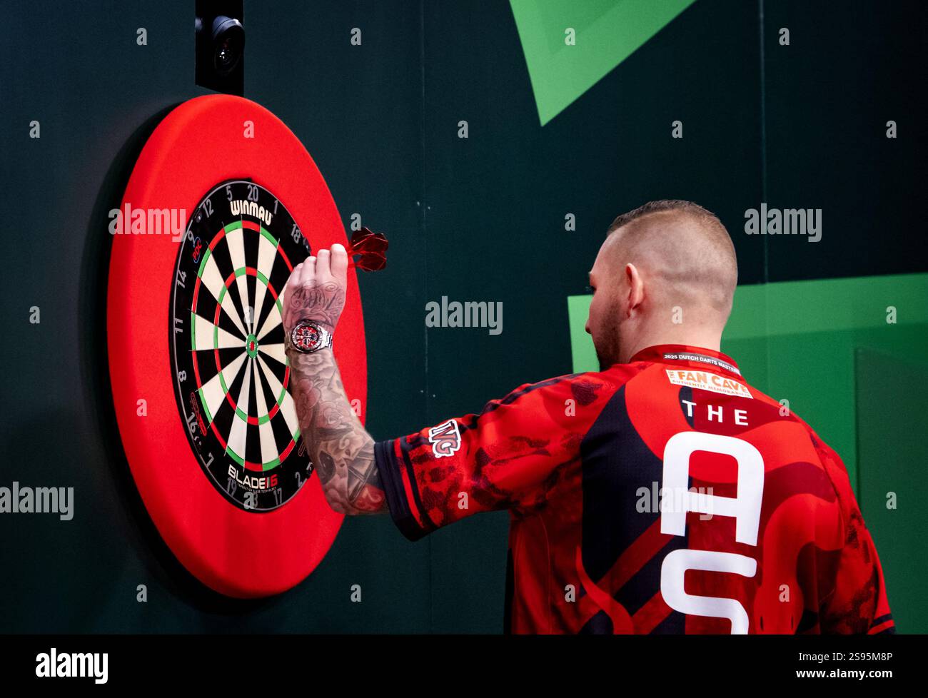 Den Bosch, Netherlands. 24 January 2025. Nathan Aspinall during the ...
