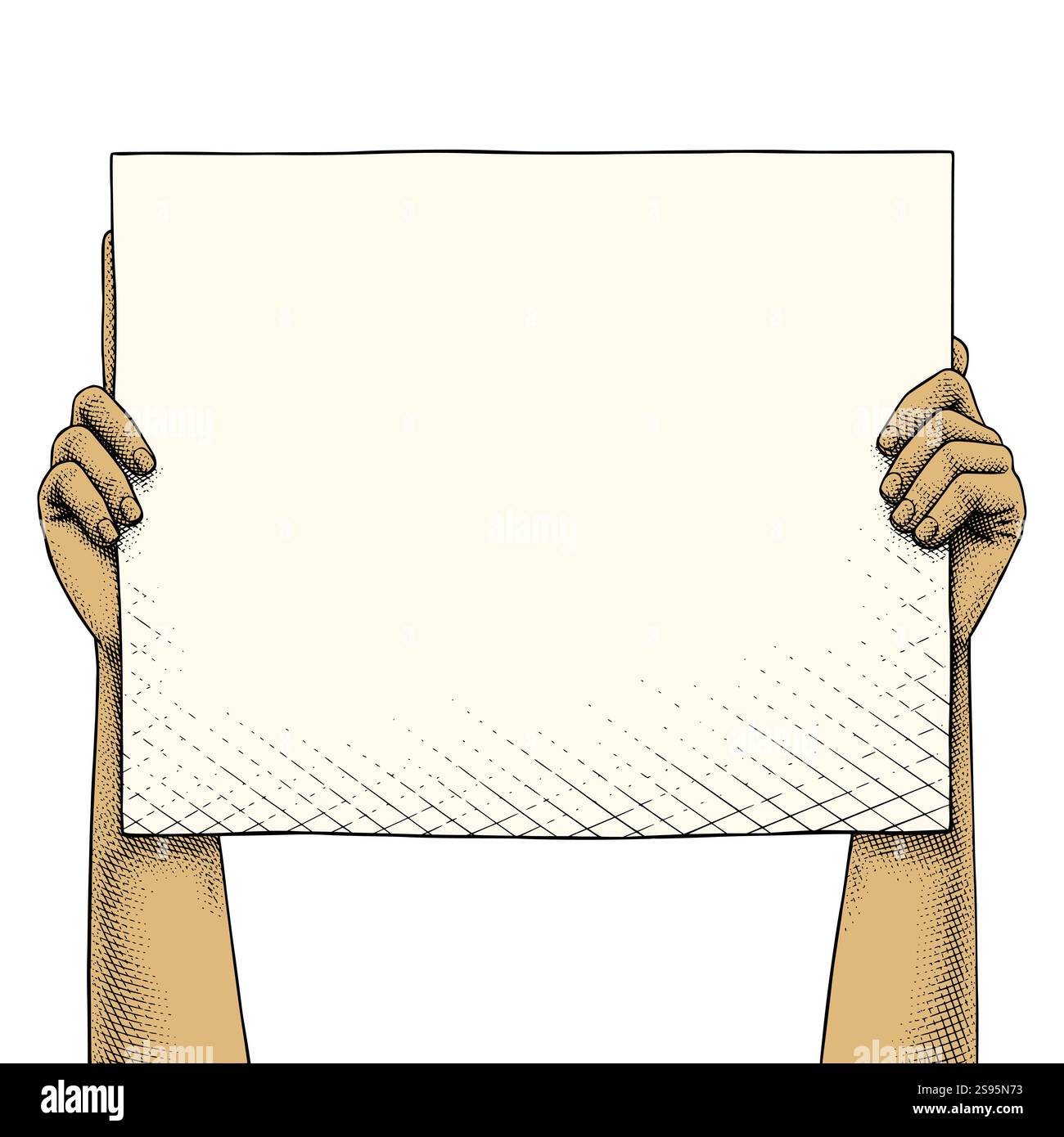 Hands raised up hold Stock Vector Images - Alamy