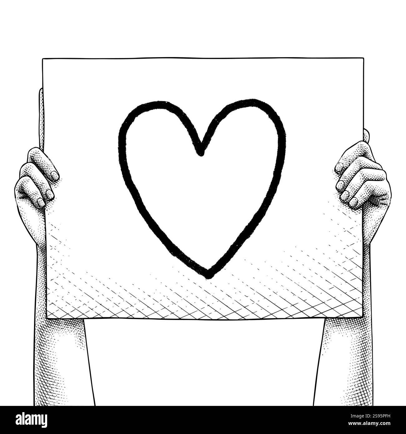 Funny girl love symbol Black and White Stock Photos & Images - Alamy