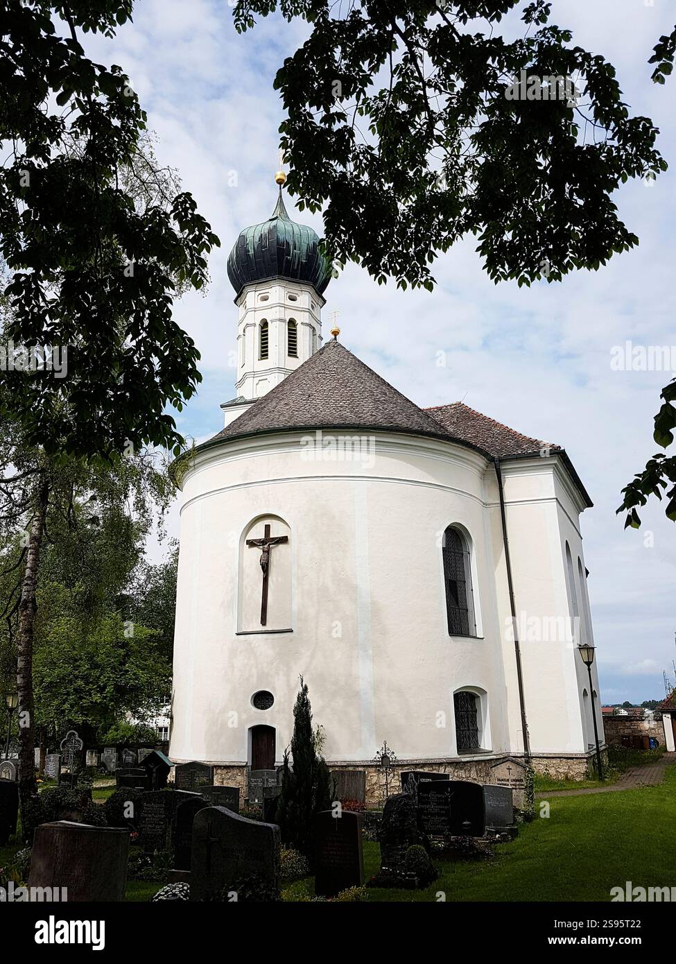 Church at the Munich Way of St. James, Bavaria, Germany in summertime ...