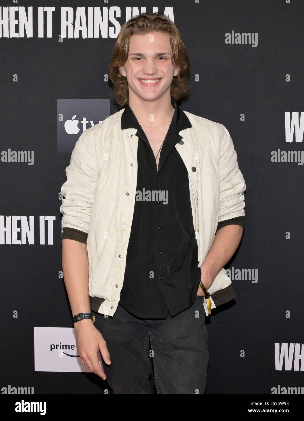 January 23, 2025, Hollywood, California, USA: Mason McNulty attends Los Angeles Premiere Of ...