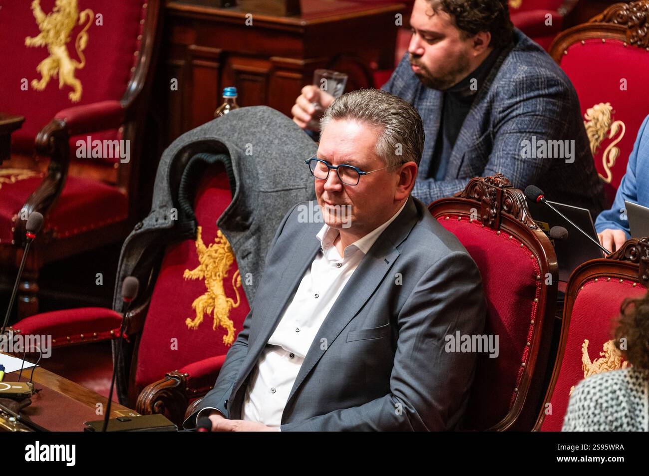 Yves Buysse Vlaams Belang at the plenary session of the Senate at the ...