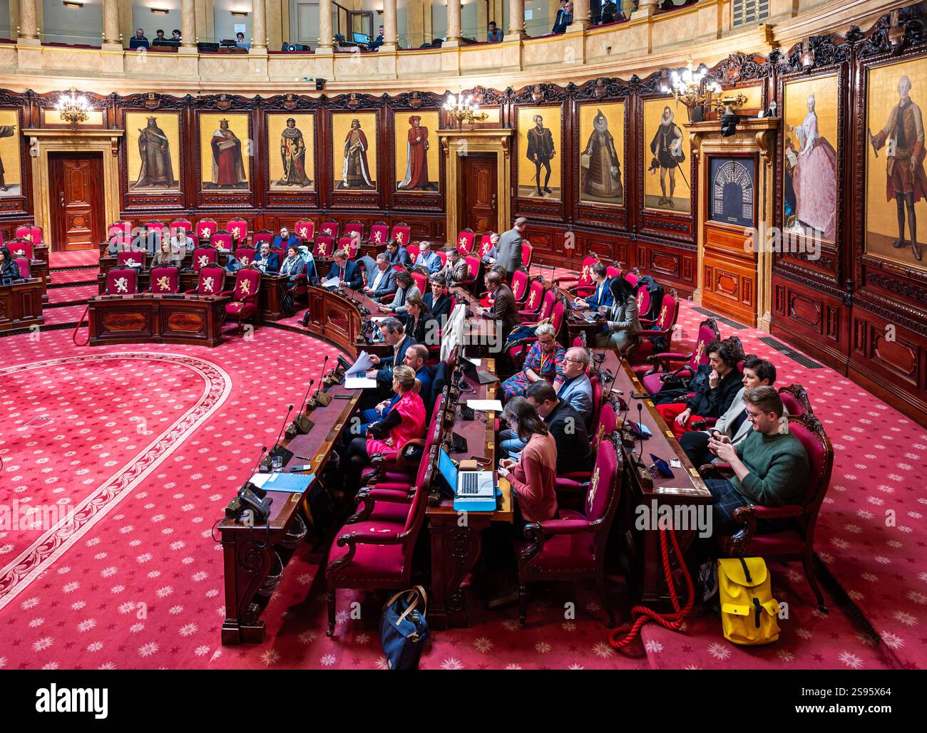 General view of the right wing parties at the plenary session of the ...
