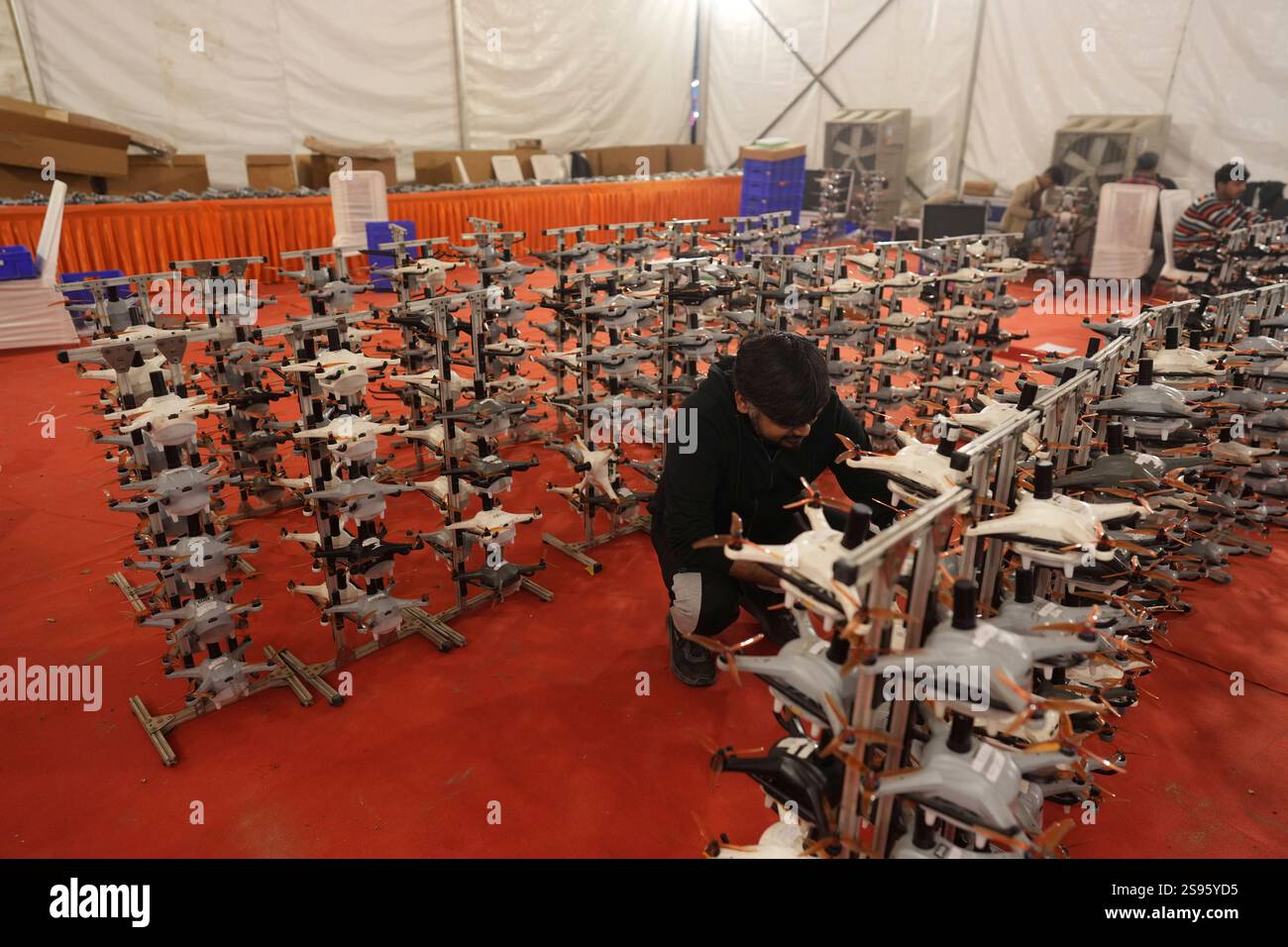 IIT students and workers of Botlab Dynamics Private Limited assembling ...