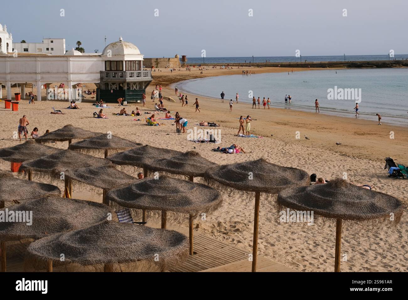 Spain - Cadiz - La Caleta beach Stock Photo - Alamy