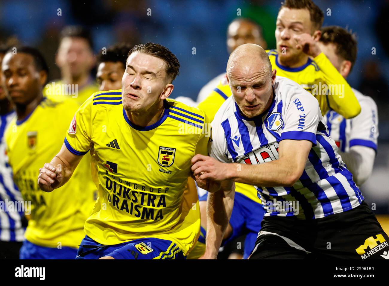 EINDHOVEN, NETHERLANDS - JANUARY 24: Tony Rölke of SC Cambuur and Evan ...