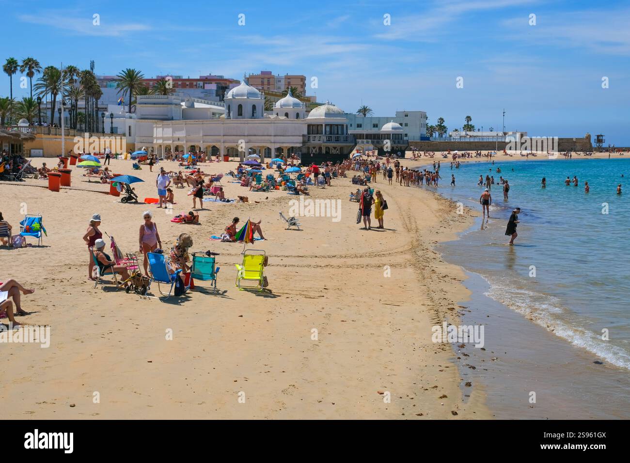 Spain - Cadiz - La Caleta beach Stock Photo - Alamy