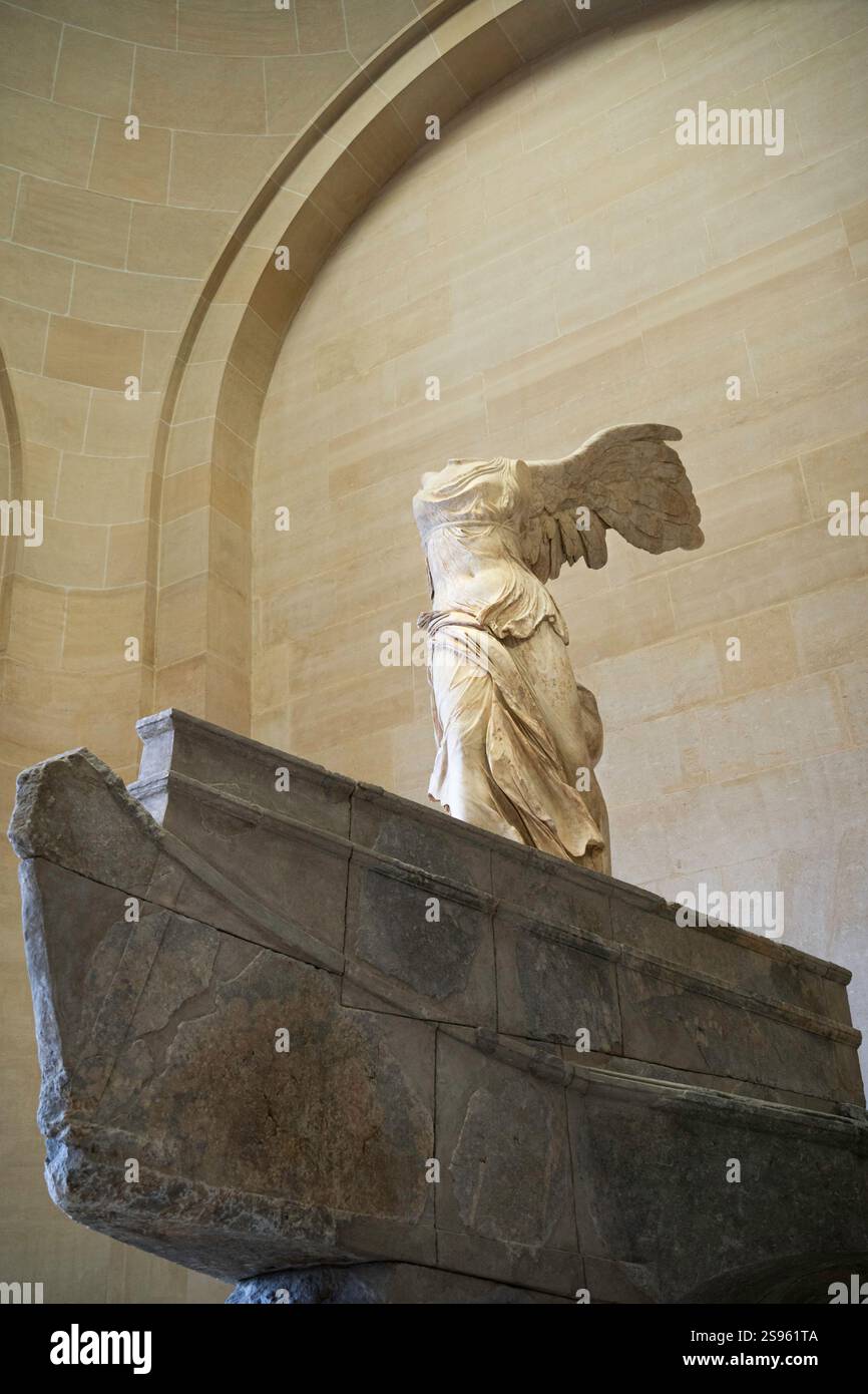 Samothrace; a headless winged Goddess Nike sculpture at the Louvre ...