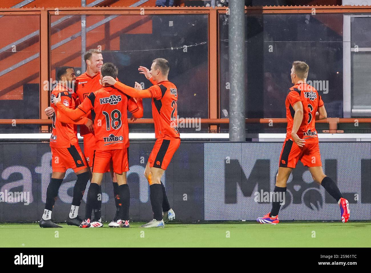 VOLENDAM - 24-01-2025, KRAS Stadium. Keukenkampioen divisie, season 2024-2025. during the match ...