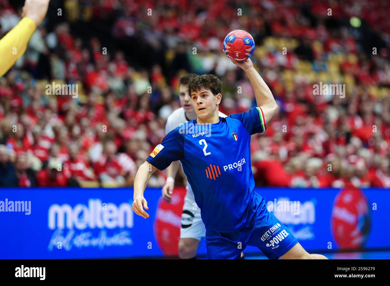 7 Meter Wurf/Tor Leo Prantner (Italien, #02) DEN, Italien vs. Deutschland, Handball, IHF ...