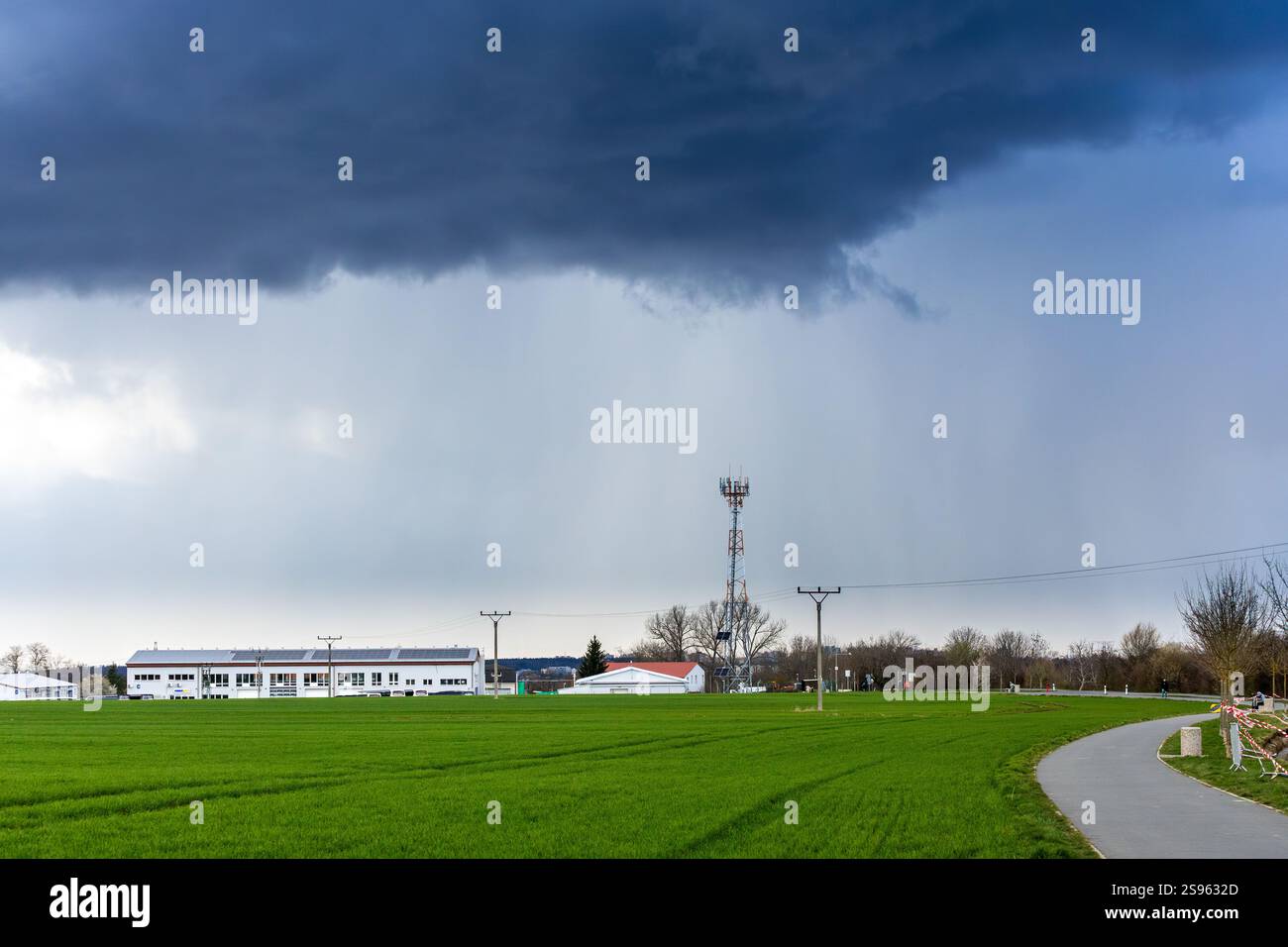 Communication tower power lines hi-res stock photography and images - Alamy