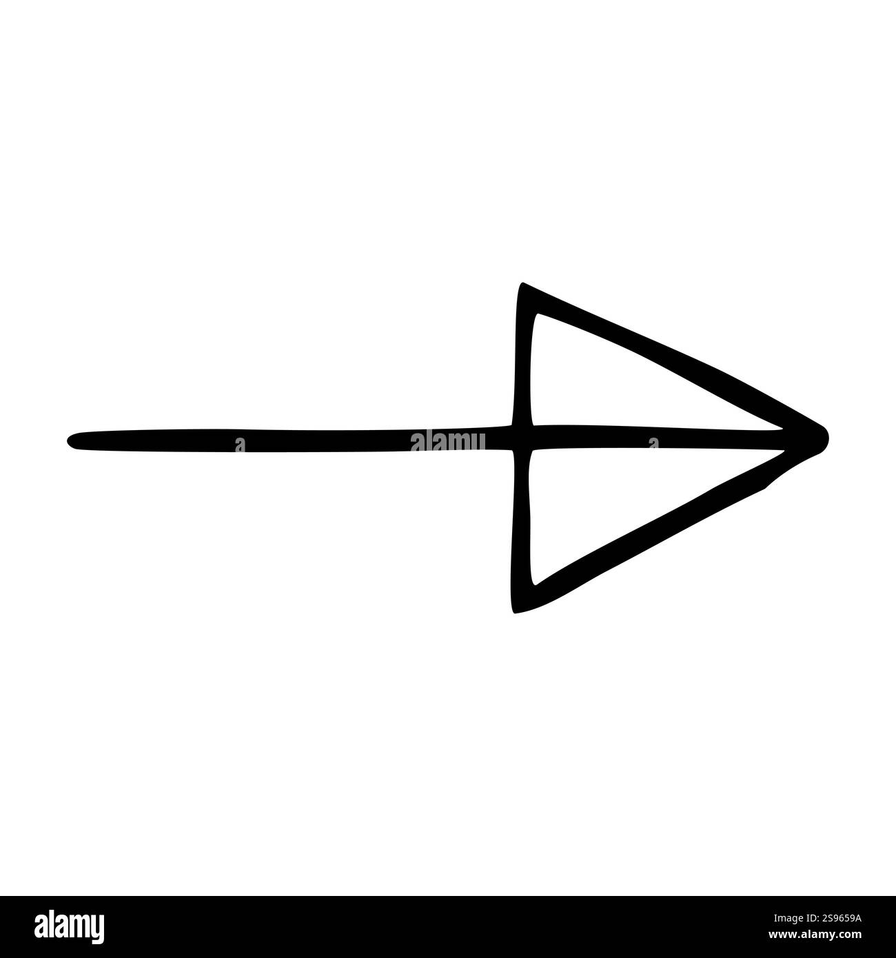 Doodle up arrow symbol hand drawn with thin line. Graphic design ...