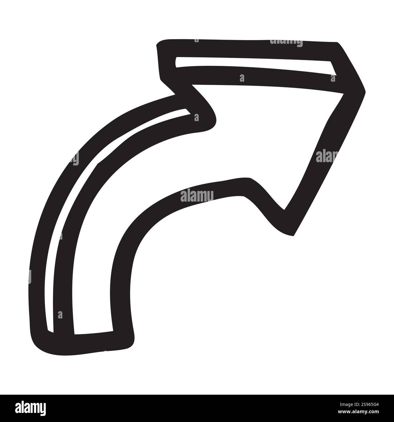 Doodle up arrow symbol hand drawn with thin line. Graphic design ...