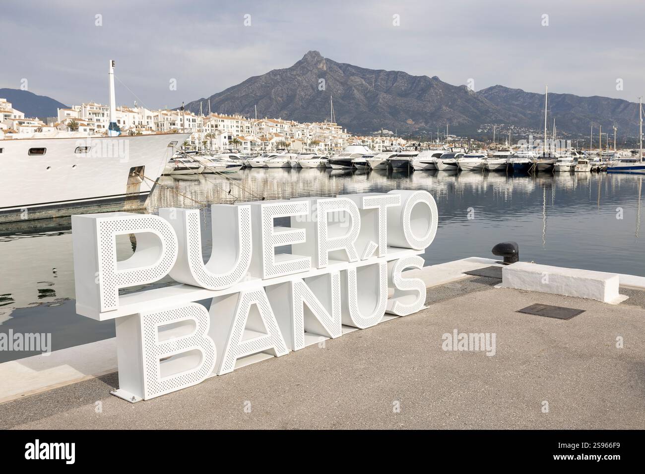 Letters forming name of the luxury yacht port with Lady Haya royal ...