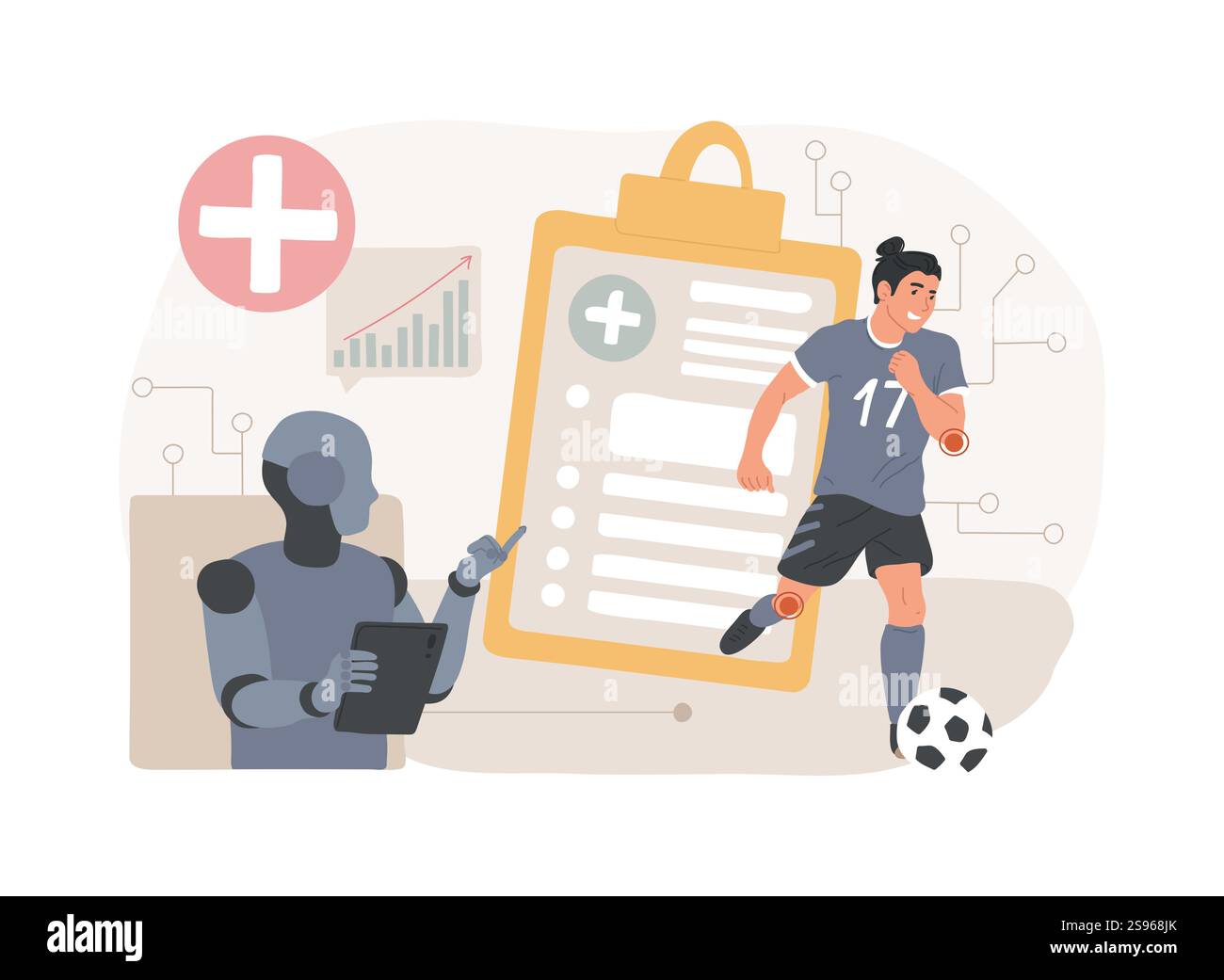 AI-Optimized Injury Prevention abstract concept vector illustration ...