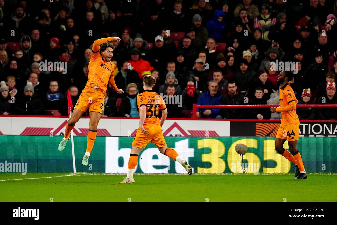 Hull City's Matt Crooks celebrates scoring their side's first goal of ...