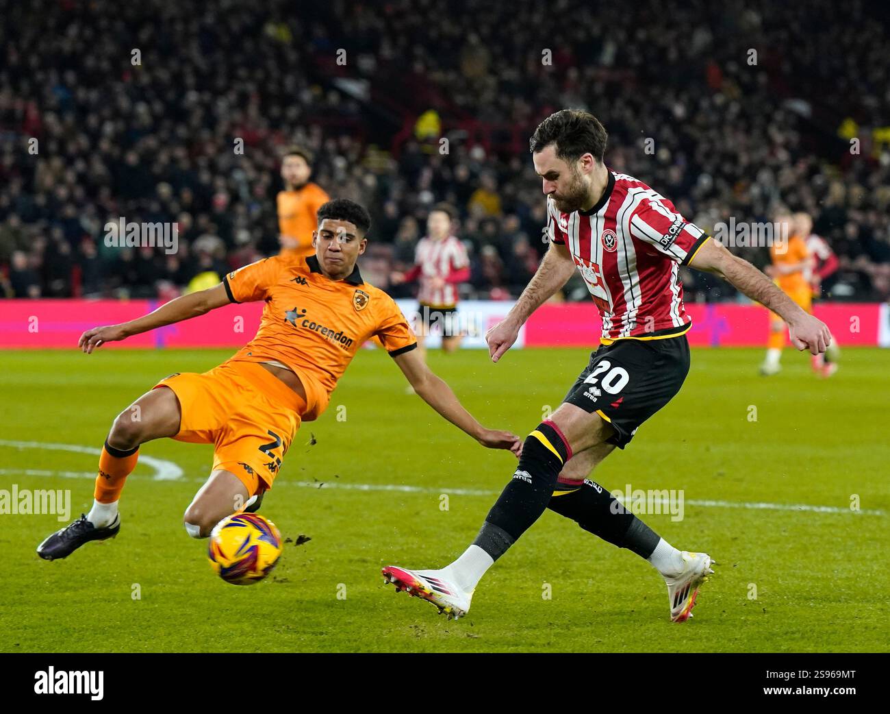 Sheffield, England, 24th January 2025. Ben Brereton Díaz of Sheffield ...