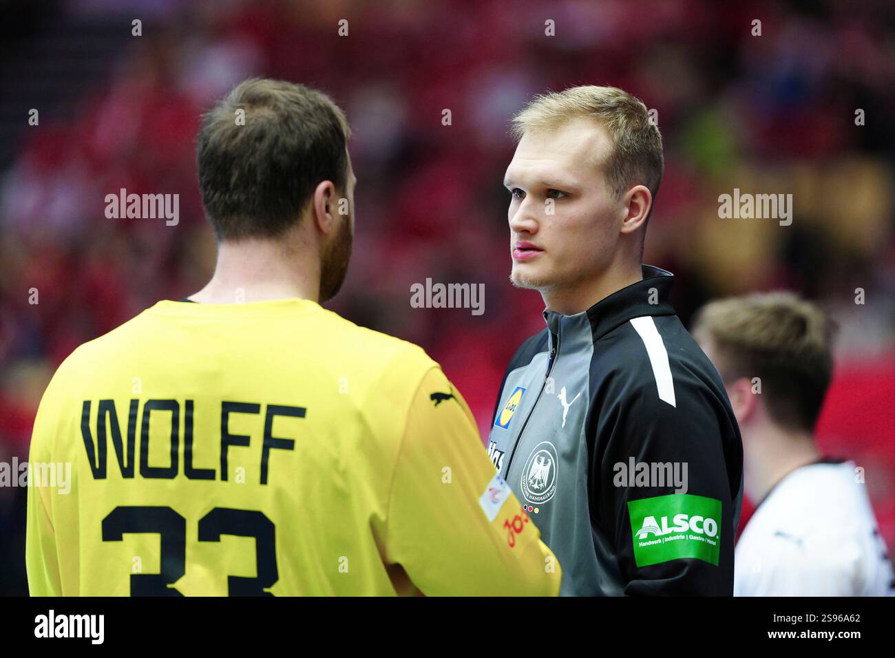 Andreas Wolff (Deutschland, #33), David Spaeth (Deutschland, #01) DEN, Italien vs. Deutschland ...