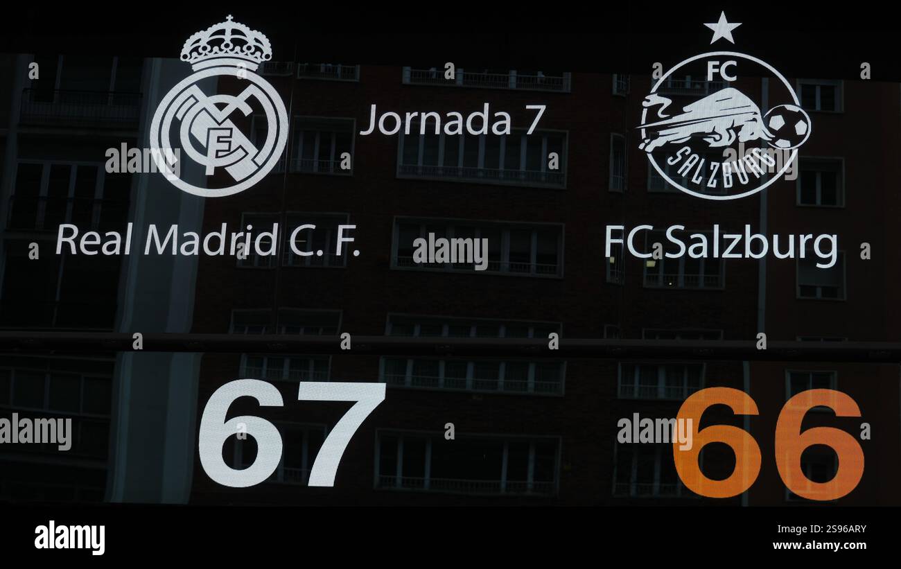 Santiago Bernabeu Stadium outside view during the UEFA Champions League ...