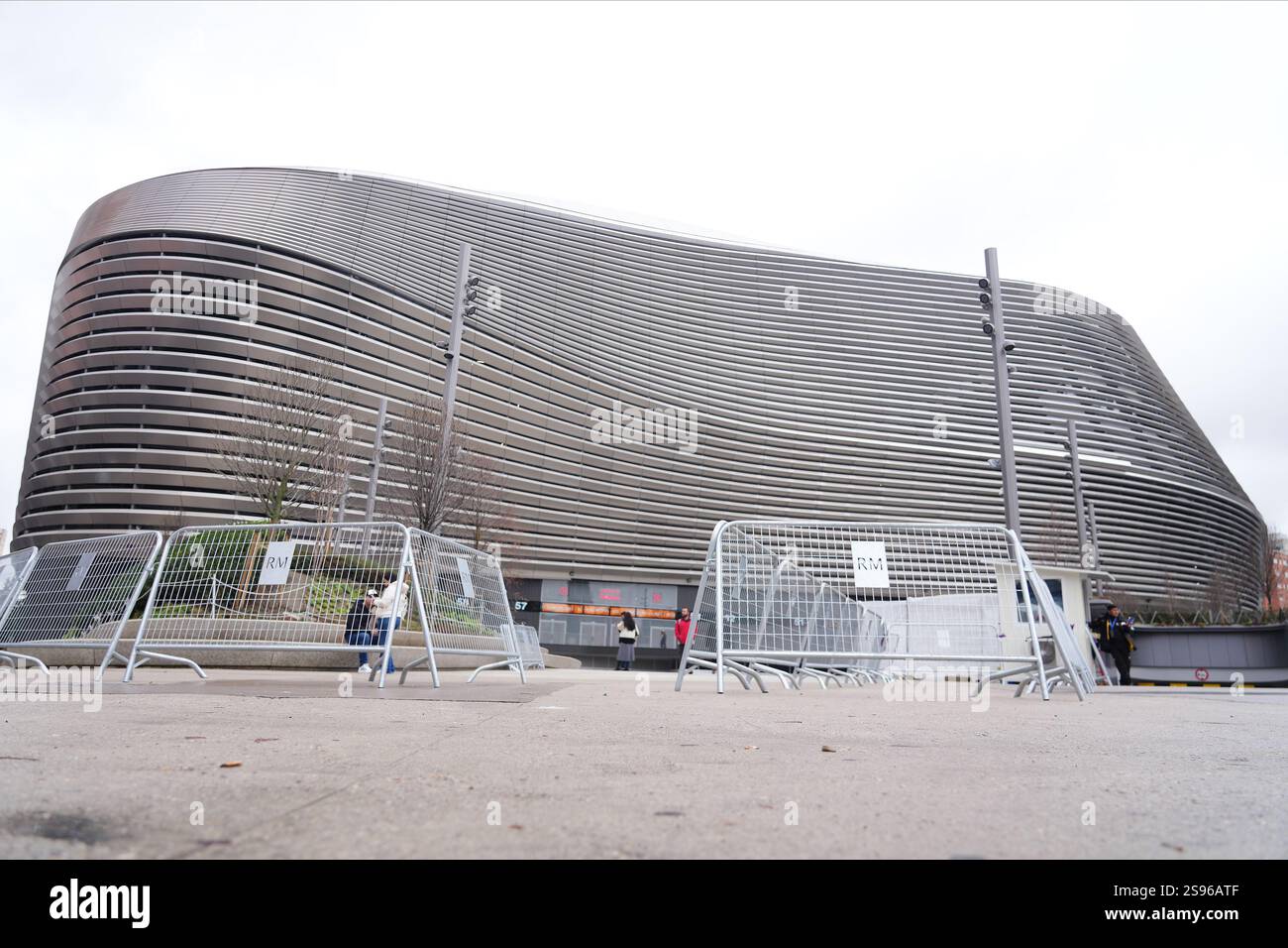 Santiago Bernabeu Stadium outside view during the UEFA Champions League ...