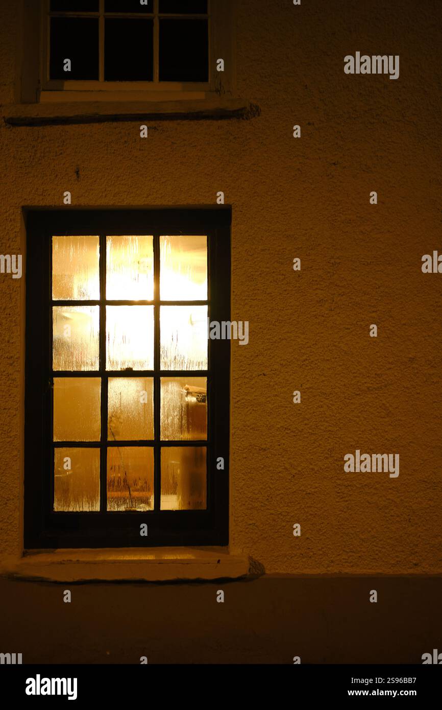 illuminated window at night Stock Photo - Alamy