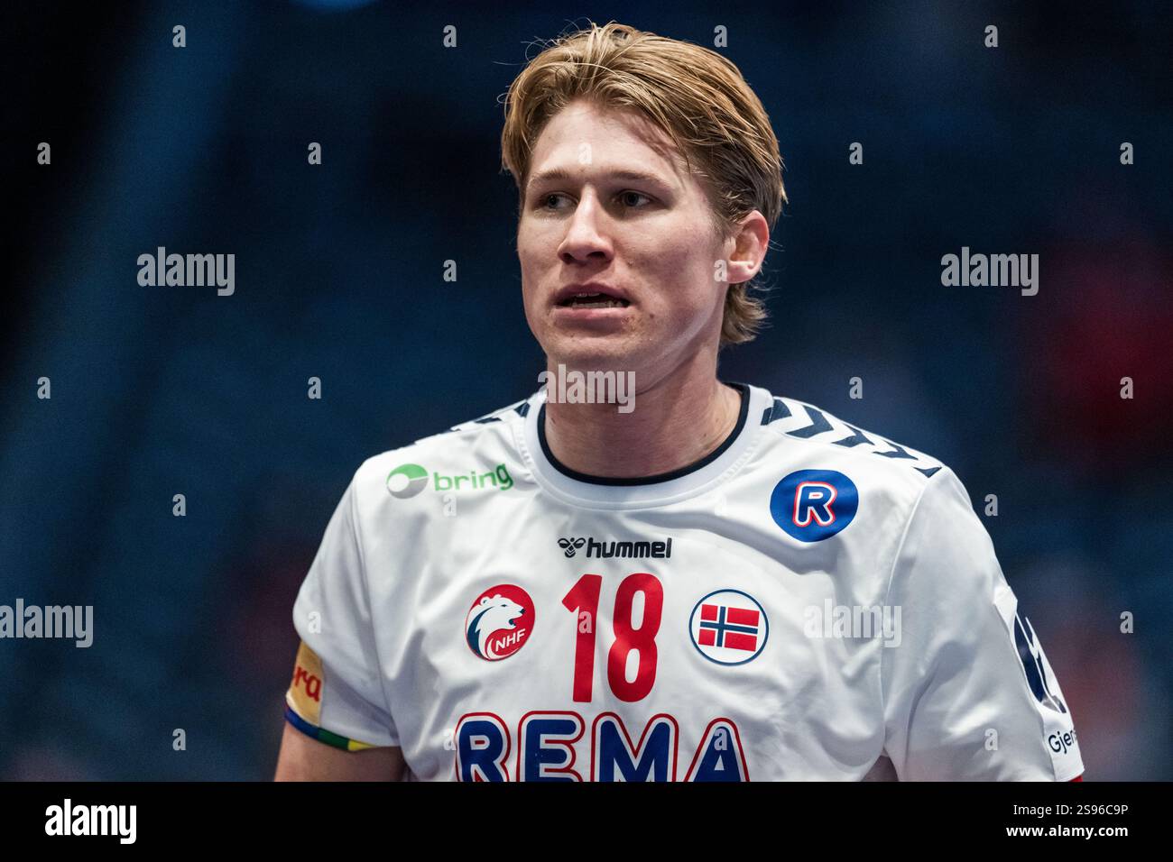 250124 William Otto Aar of Norway during the 2025 IHF World Men's ...
