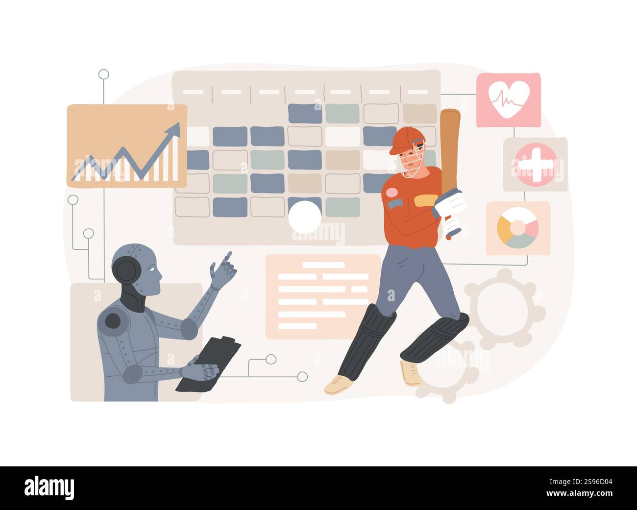 AI-Driven Athlete Personalization abstract concept vector illustration ...