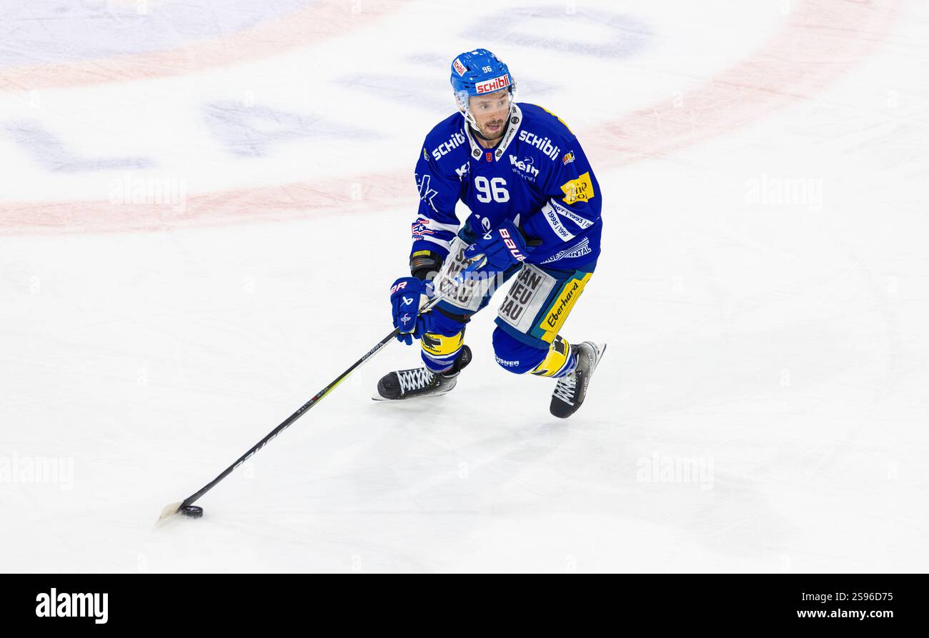 Kloten, Switzerland, 24th Jan 2025: EHC Kloten striker #96 Jayce ...