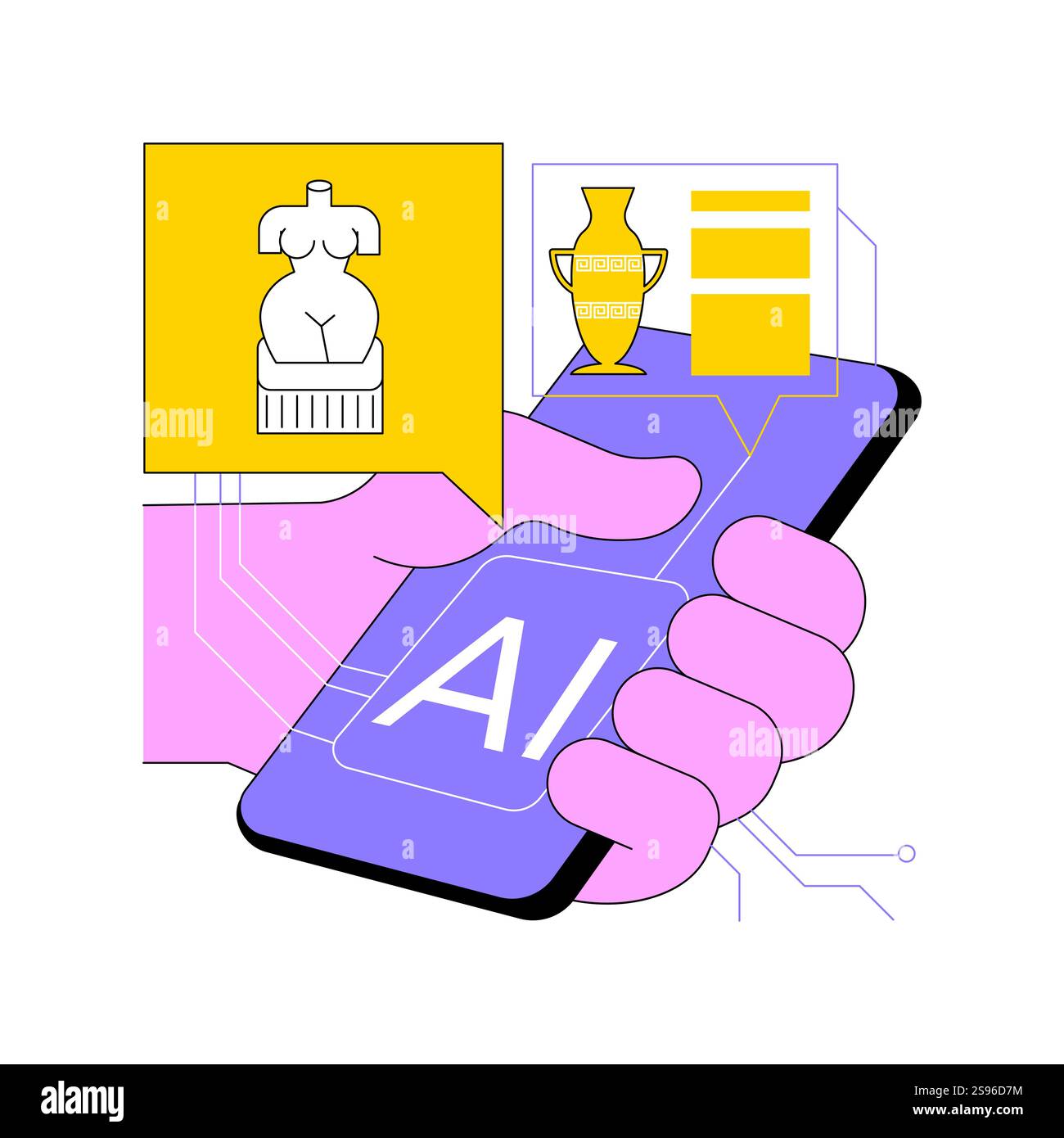 AI-Generated Art abstract concept vector illustration Stock Vector ...
