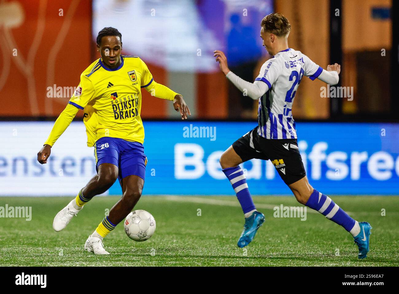 EINDHOVEN, NETHERLANDS - JANUARY 24: Tyrique Mercera rb during a Dutch ...