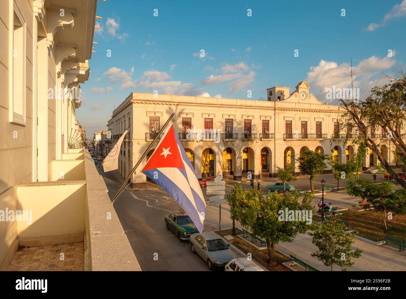 Matanzas, Cuba. View of central square from hotel Velasco Stock Photo ...