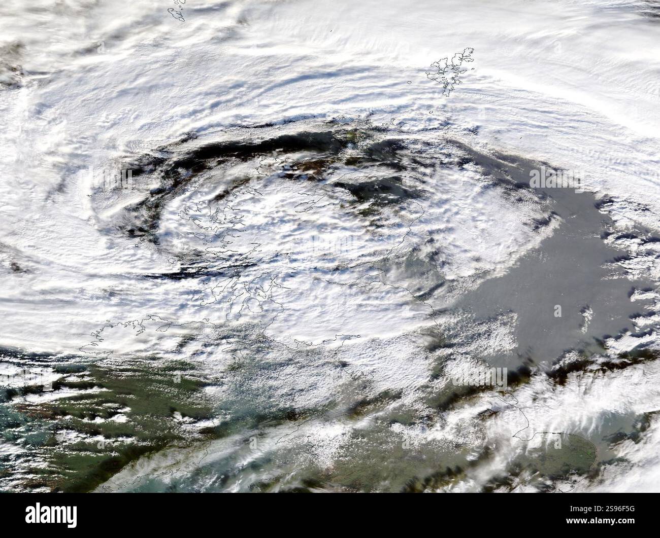 January 24, 2025 - United Kingdom - Storm Eowyn leaves a third of ...