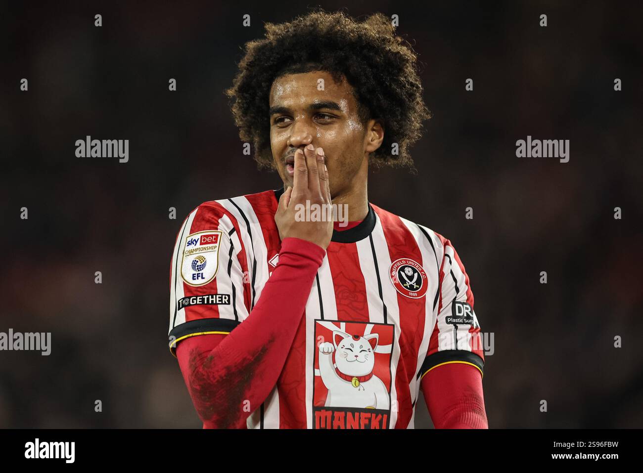 Sam McCallum of Sheffield United during the Sky Bet Championship match ...
